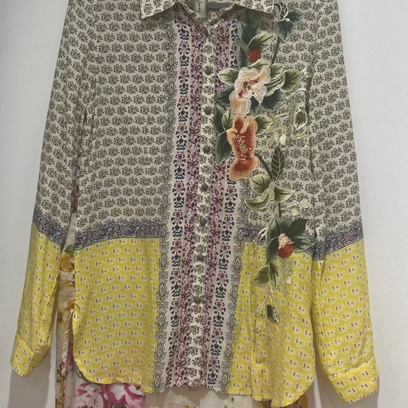 Aratta | Tops | Beautiful Hand Embroidered Blouse | Poshmark